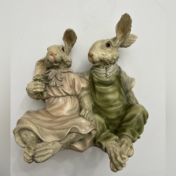 Chrisbon | Art | Vintage Chrisbon Resin Wedding Bunny Couple Figurine ...